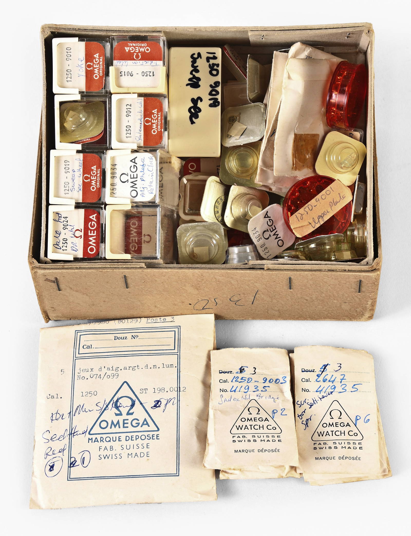 A Lot Of Nos Parts For The Omega Cal. 1250 Tuning Fork Movement Auction