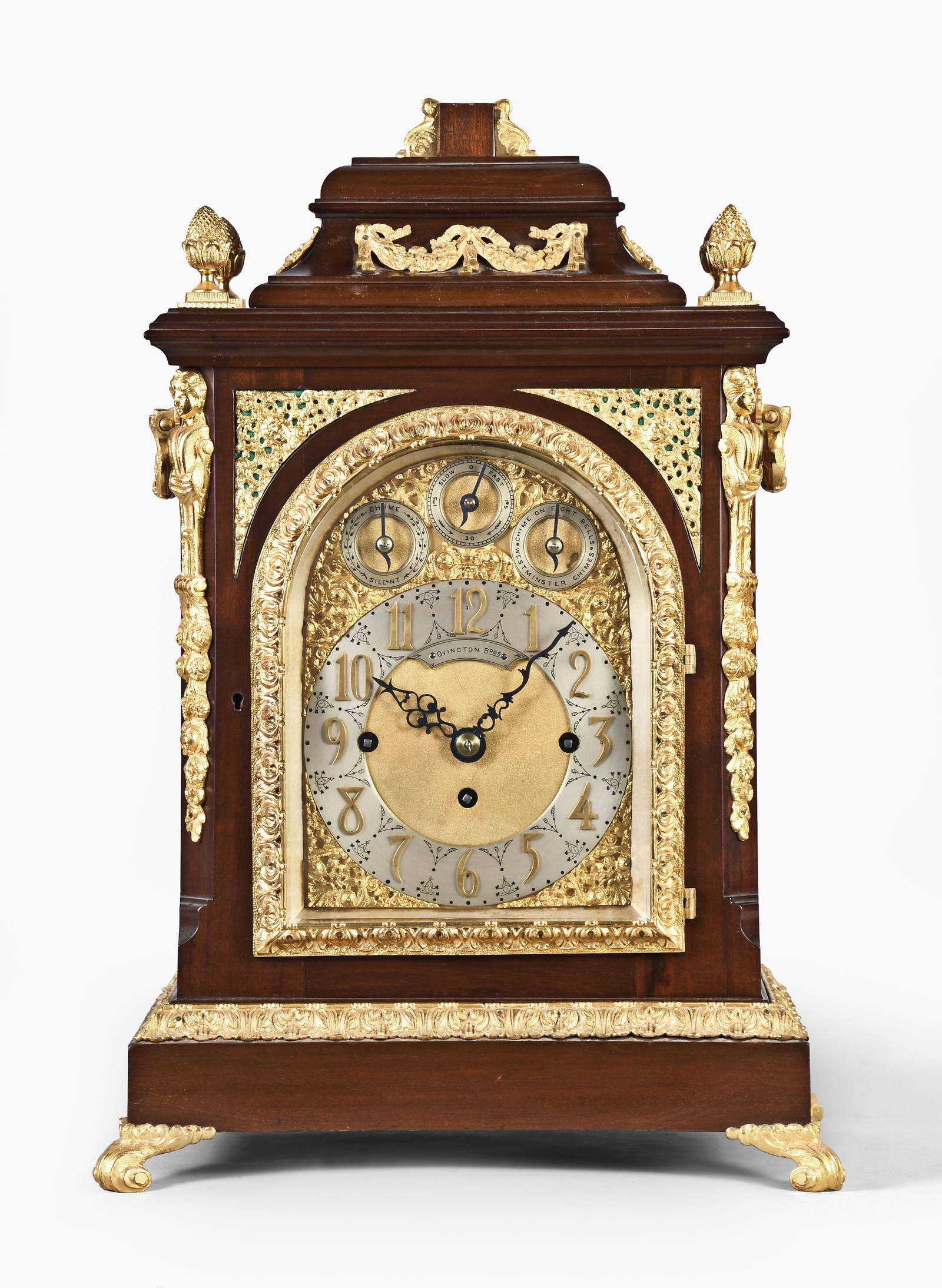 Attributed To J.j. Elliott, Georgian Mahogany Quarter Chiming Bracket ...