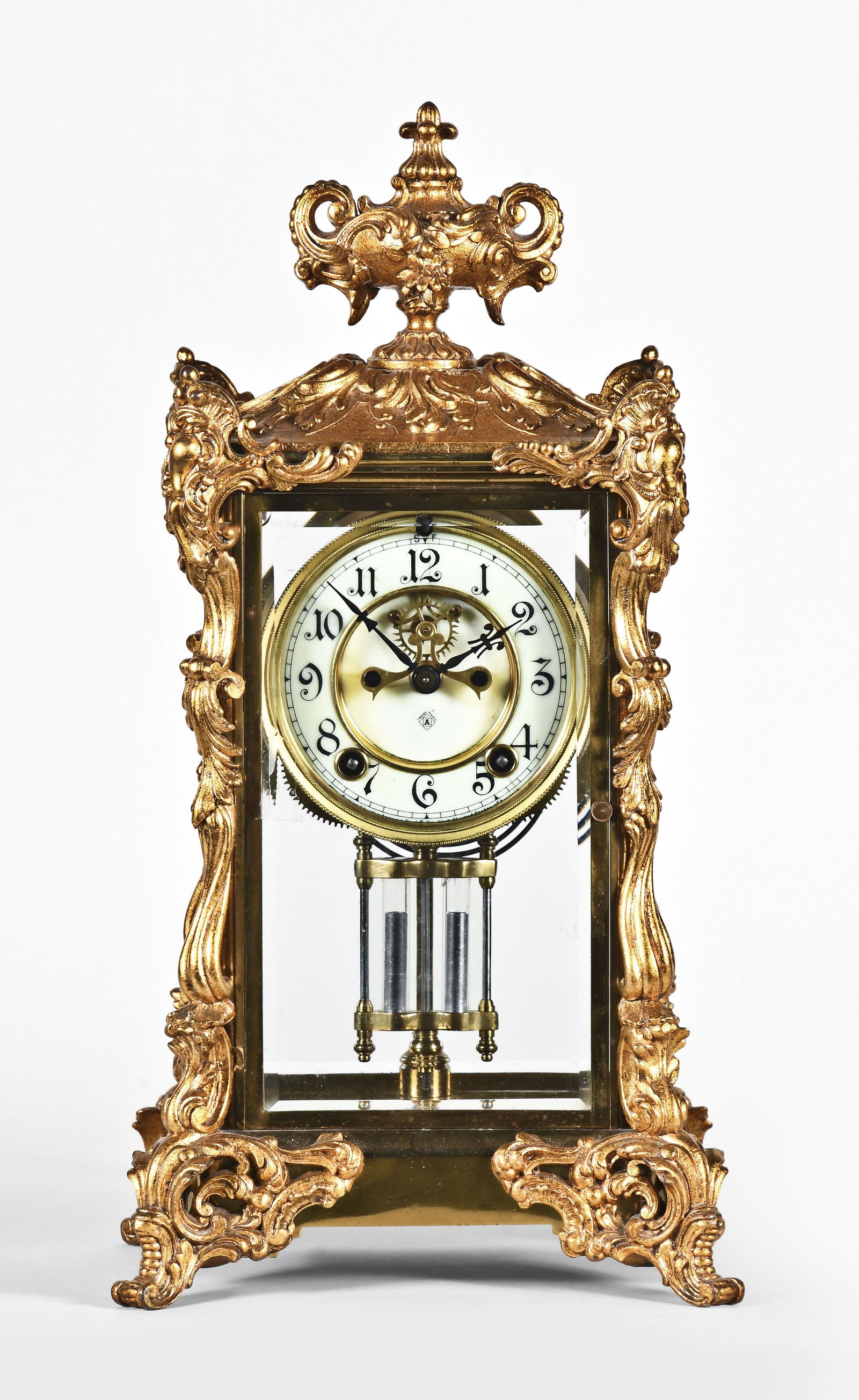 Ansonia Clock Co. Viscount Crystal Regulator Auction
