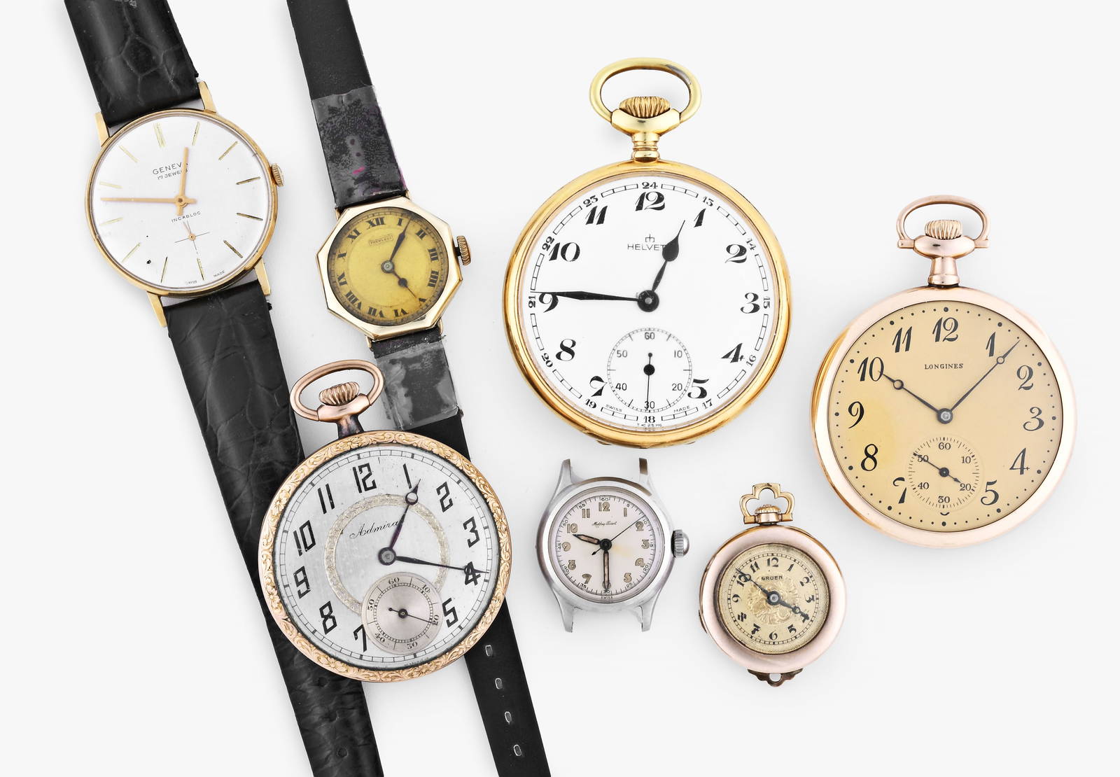 A Lot Of Seven Wrist And Pocket Watches Auction
