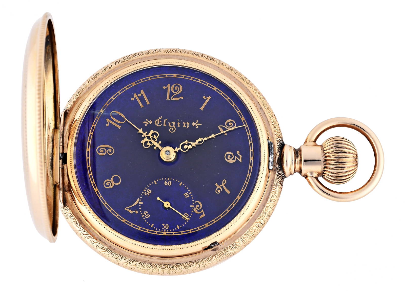 An Early 20th Century Gold Elgin Father Time Pocket Watch Auction