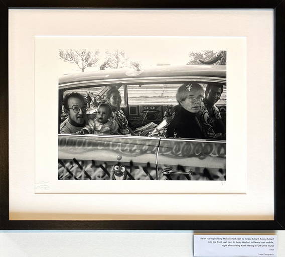 Eric Kroll. "keith Haring Holding Malia Scharf" In 1984