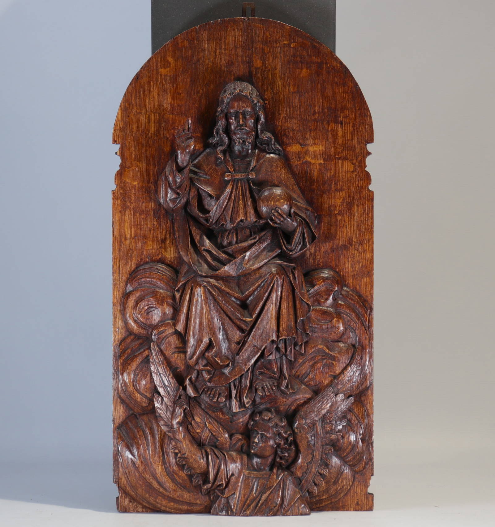 Carved Wood Bas-relief Depicting A Religious Scene From The 18th ...