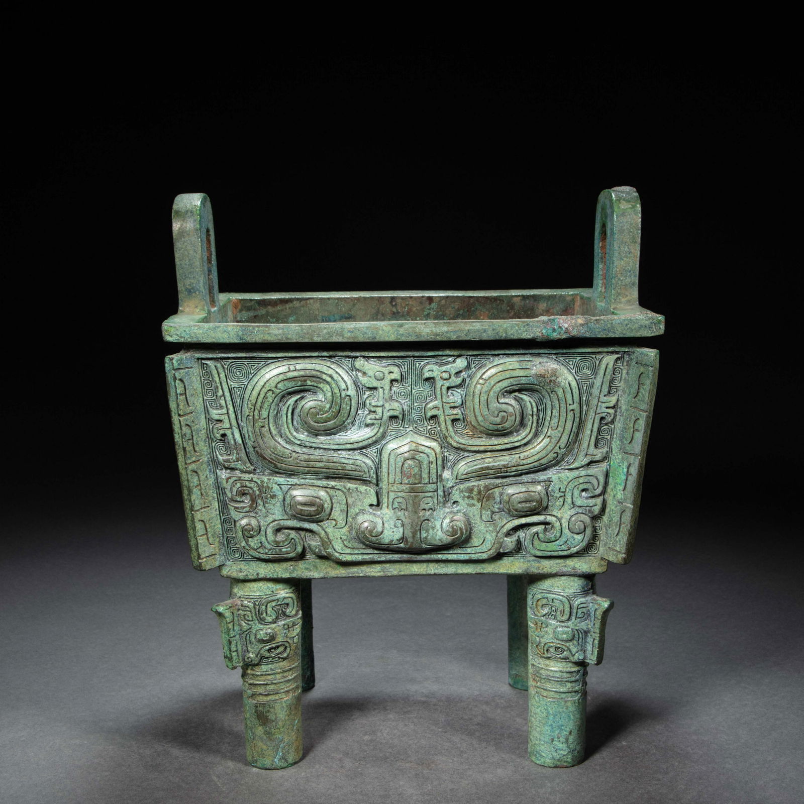 Chinese Western Zhou Dynasty Bronze Fang Ding