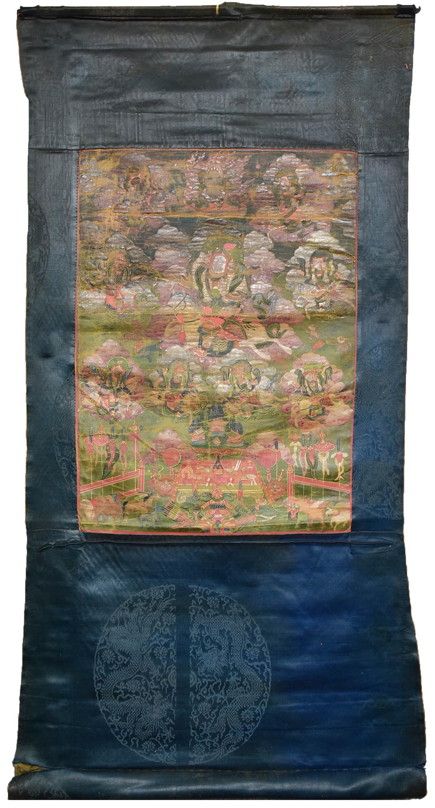 Antique Palden Lhamo Thang Ka