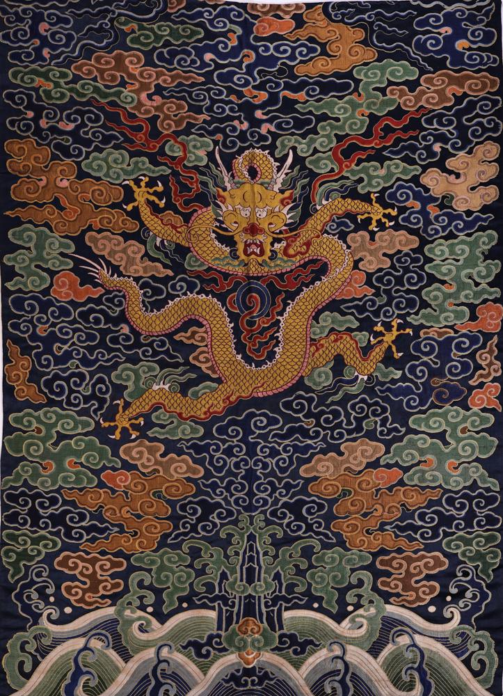 CHINESE QING DYNASTY KESI DRAGON PATTERN HANGING SCREEN (#0281) on Jan ...