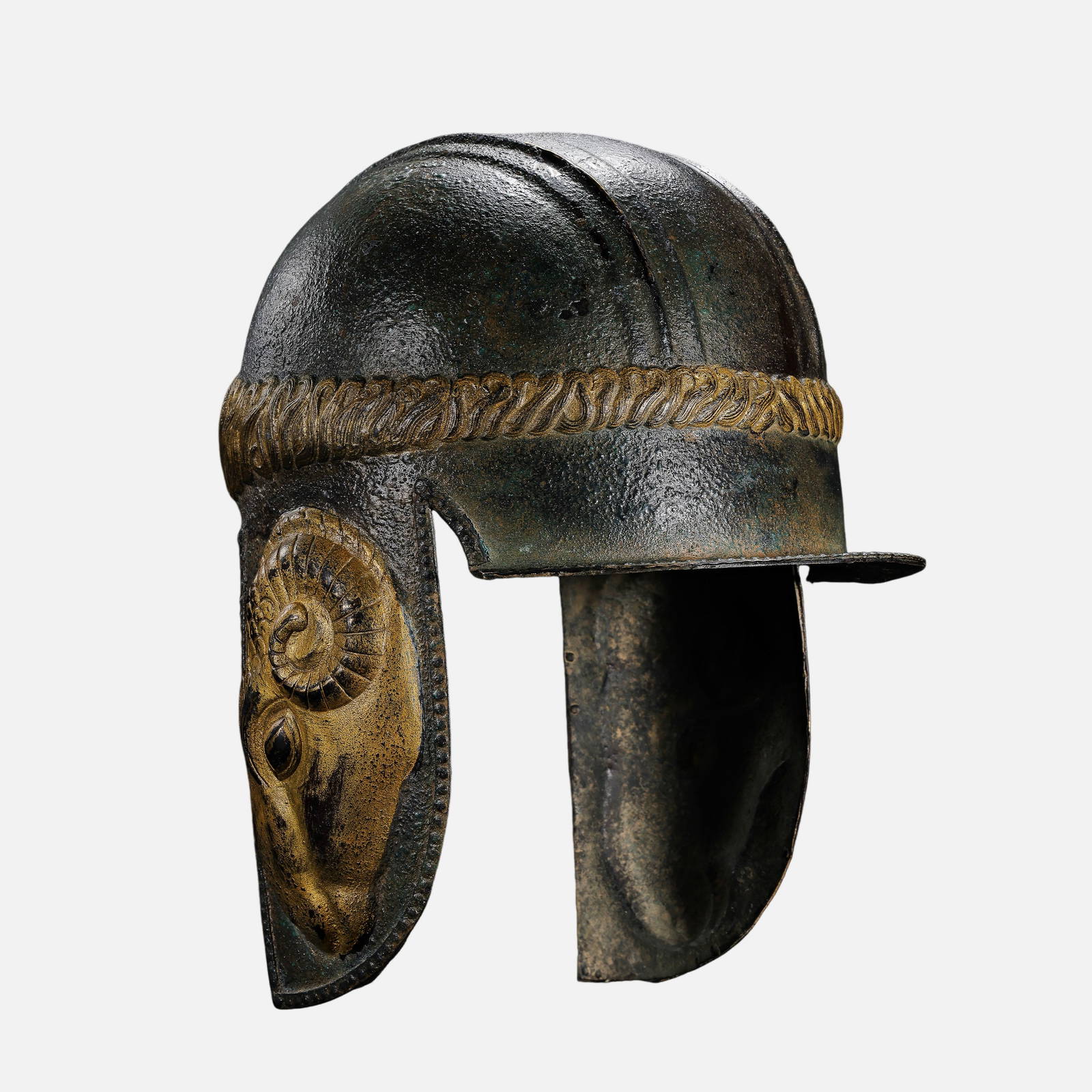 Ancient Greek Gilded Helmet Auction