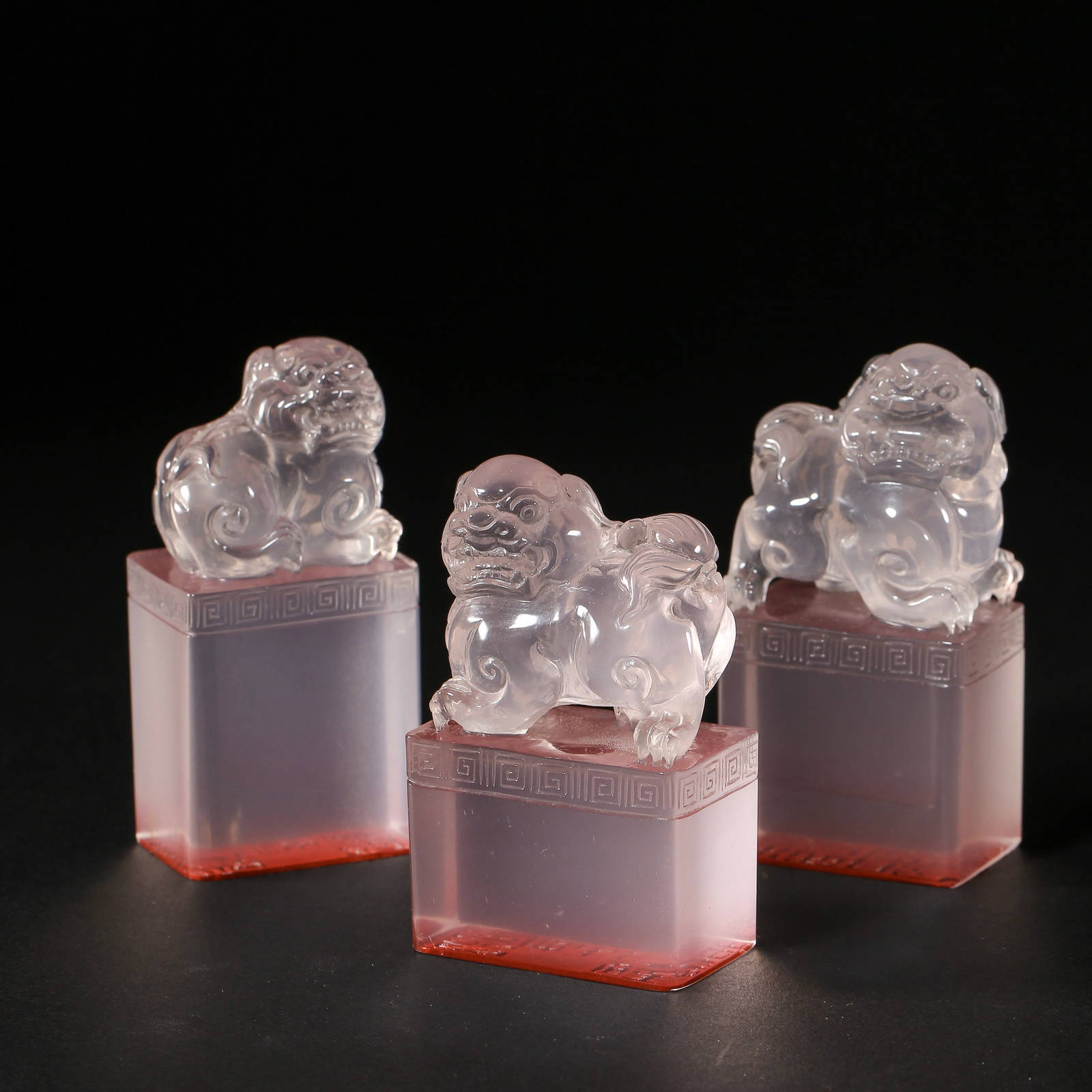 A Set Of Chinese Crystal Seals From The Qing Dynasty Auction