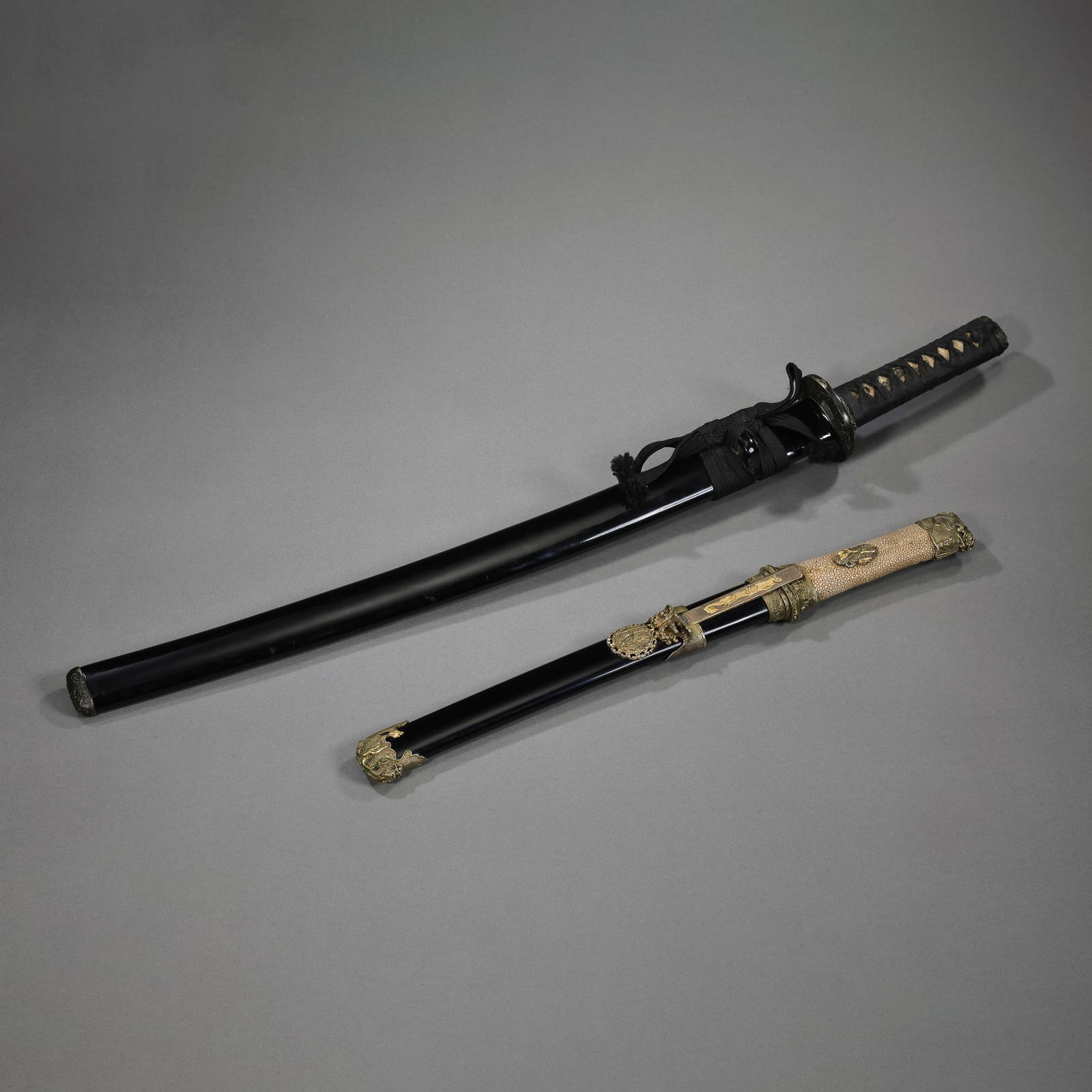 A Set Of Japanese Samurai Swords And Short Swords Auction