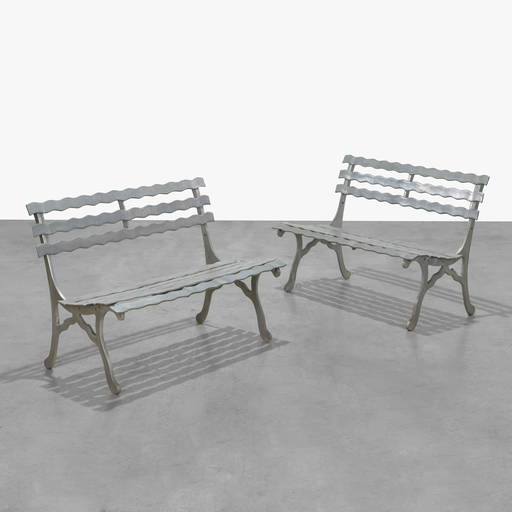 Aluminum Wiggle Benches (#0072) on Dec 18, 2022 | Bartons Auction in PA