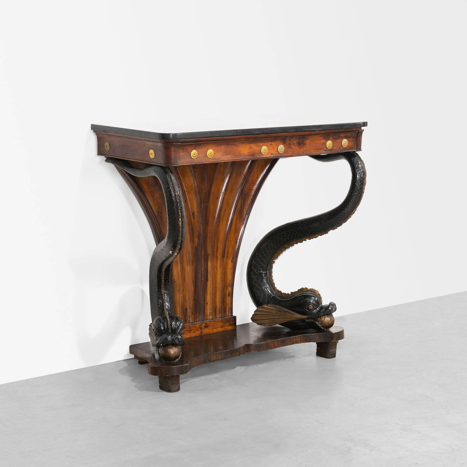 Continental Carved Dolphin Console Auction