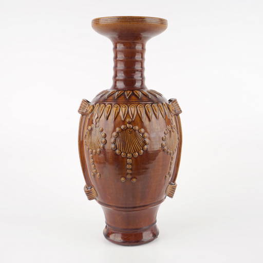 A Yellow Glazed Dish Shaped Cuandai Bottle, Tang