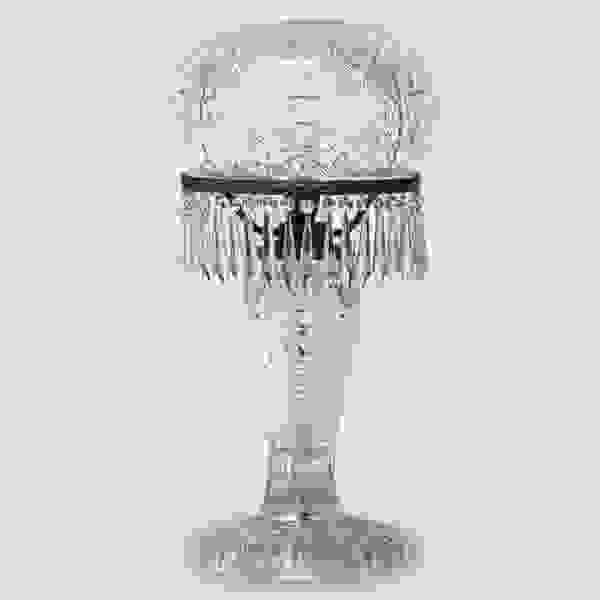 Vintage Cut Glass Lamp Early 20th Century Large Size