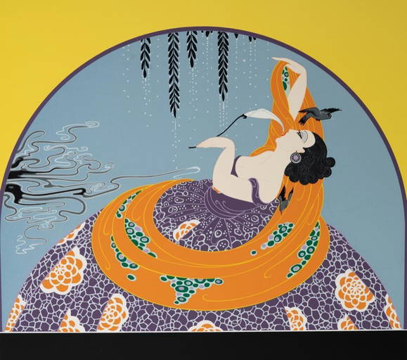Signed Erte, 'after The Rain'. Editioned A/p Serigraph