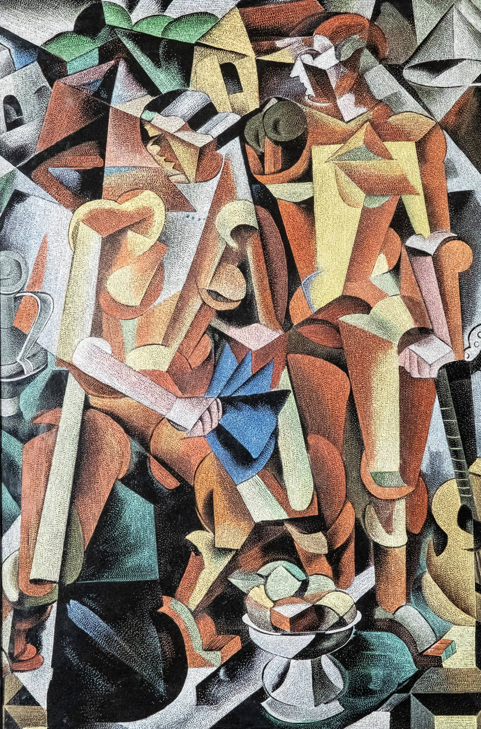 Large Tile Painted Cubist Glazed Ceramic Plaque (#0251) on Apr 16, 2023 ...