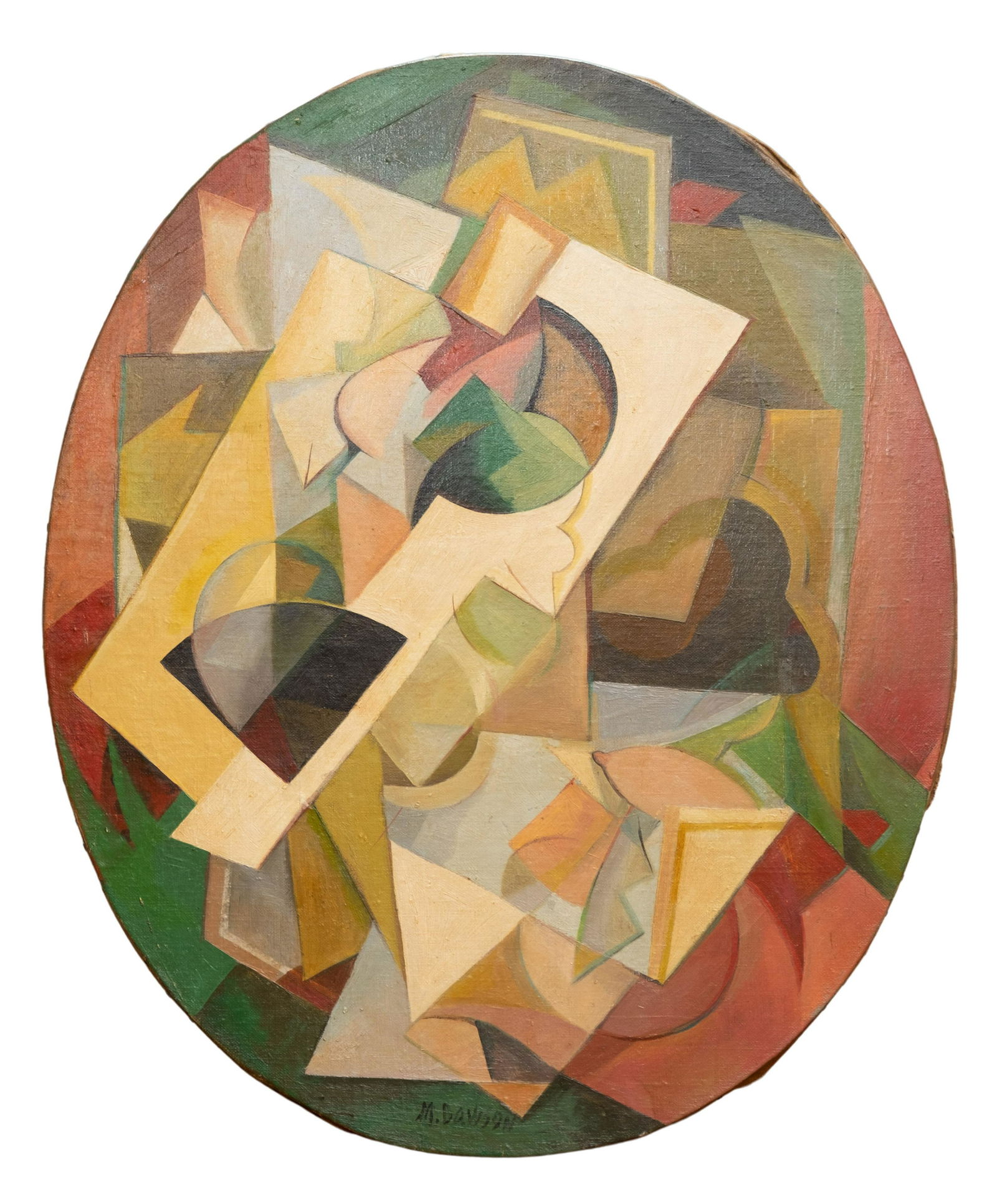 Signed Manierre Dawson Museum Quality Oil On Canvas Cubist Abstract ...