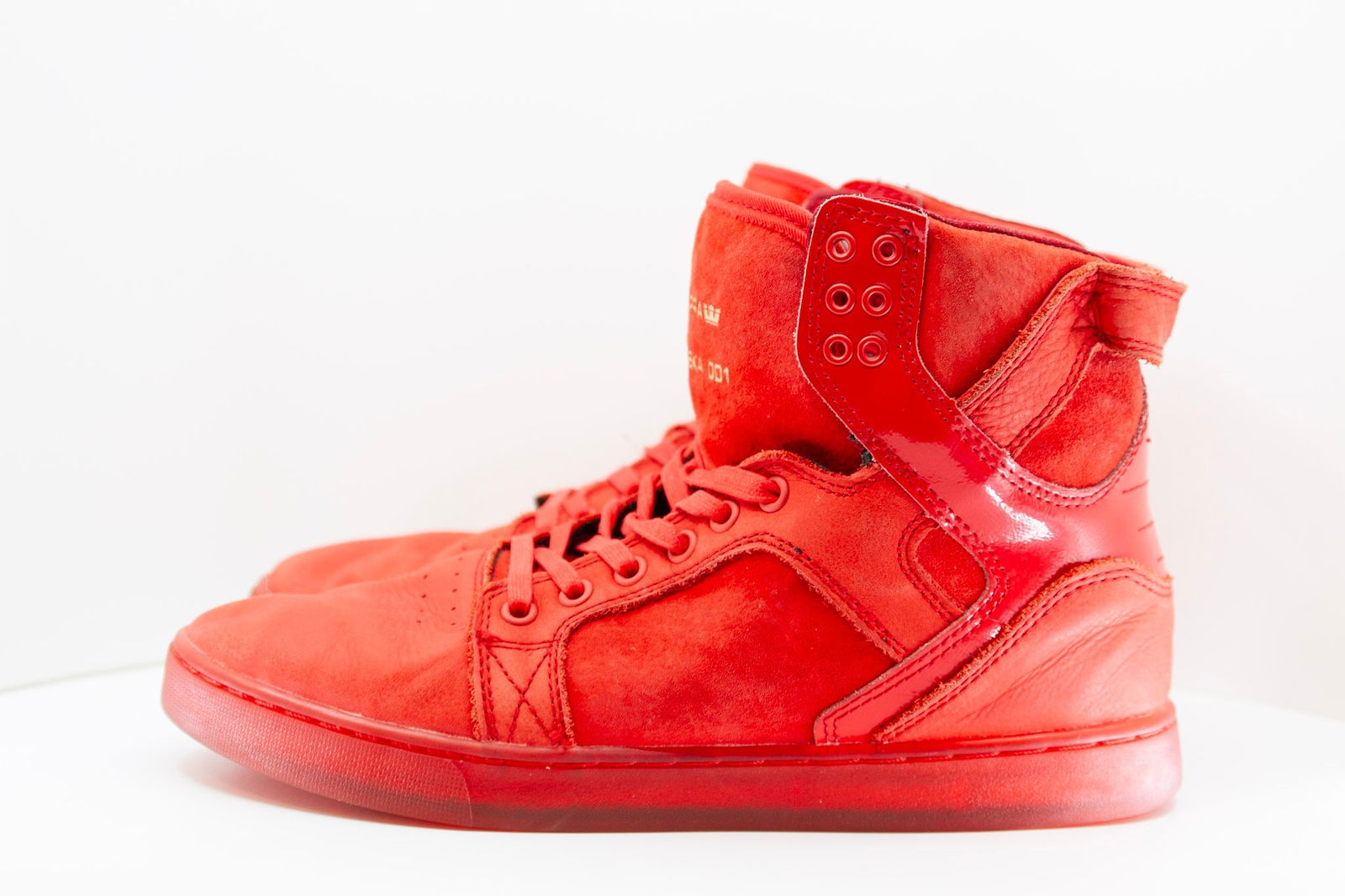 Us Supra Sneakers, Muska 001 Red High Tops, Size Us 10 Mens Auction