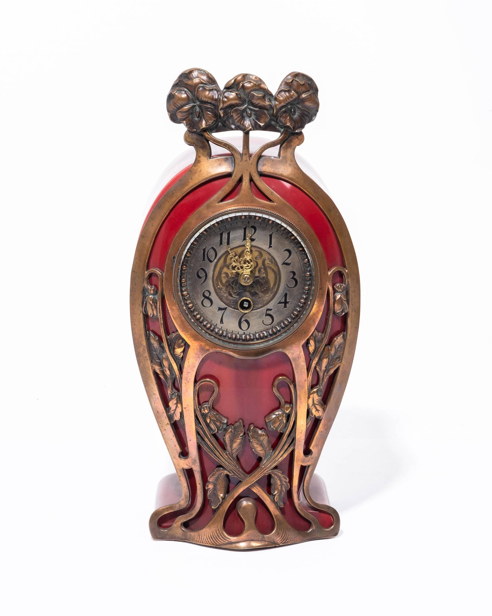 Signed Lenzkirch Jugendstil Dresser Clock, Circa 1900 Auction