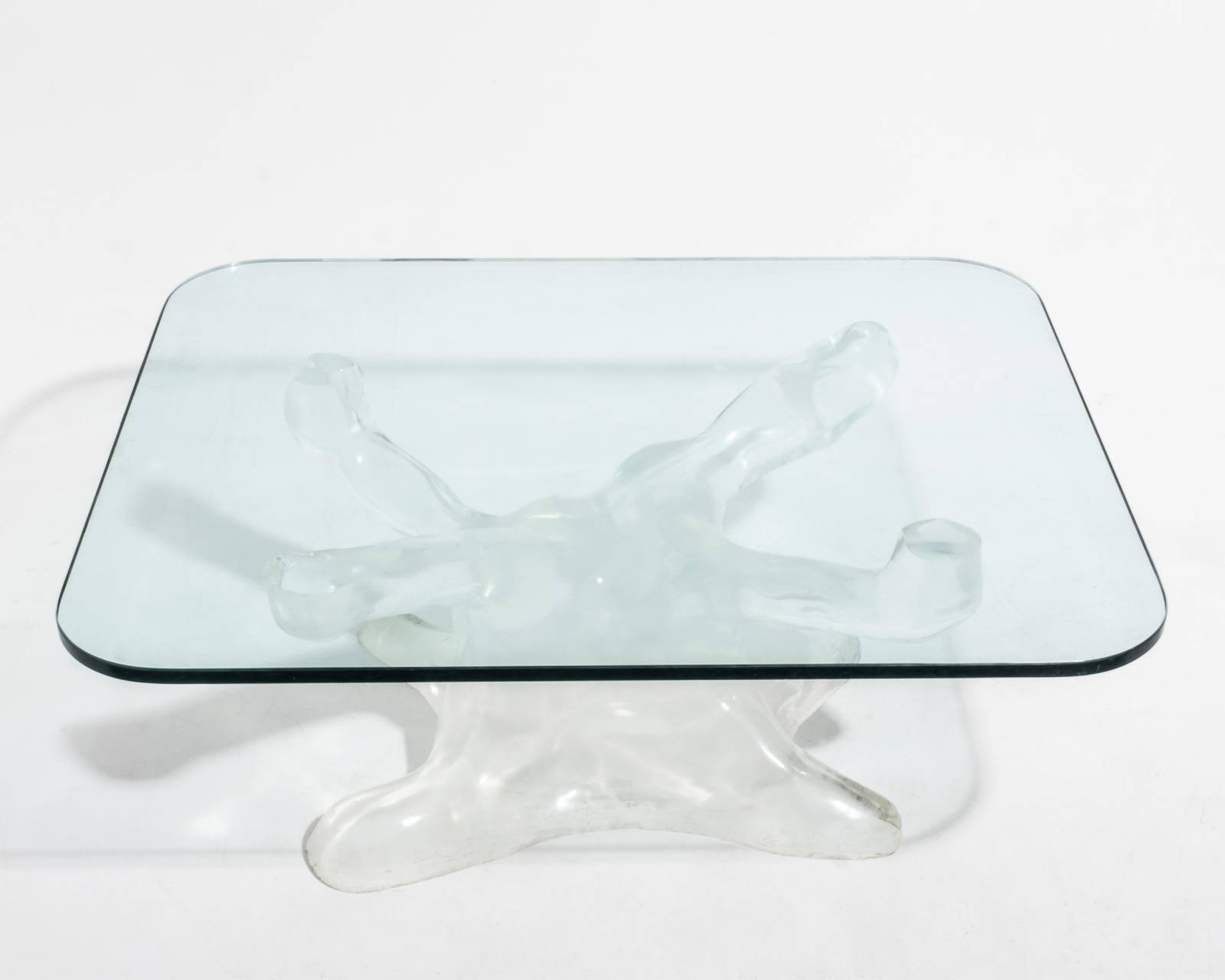 Alberto Rocchi Signed And Numbered Acrylic & Glass Coffee Table, 20th ...