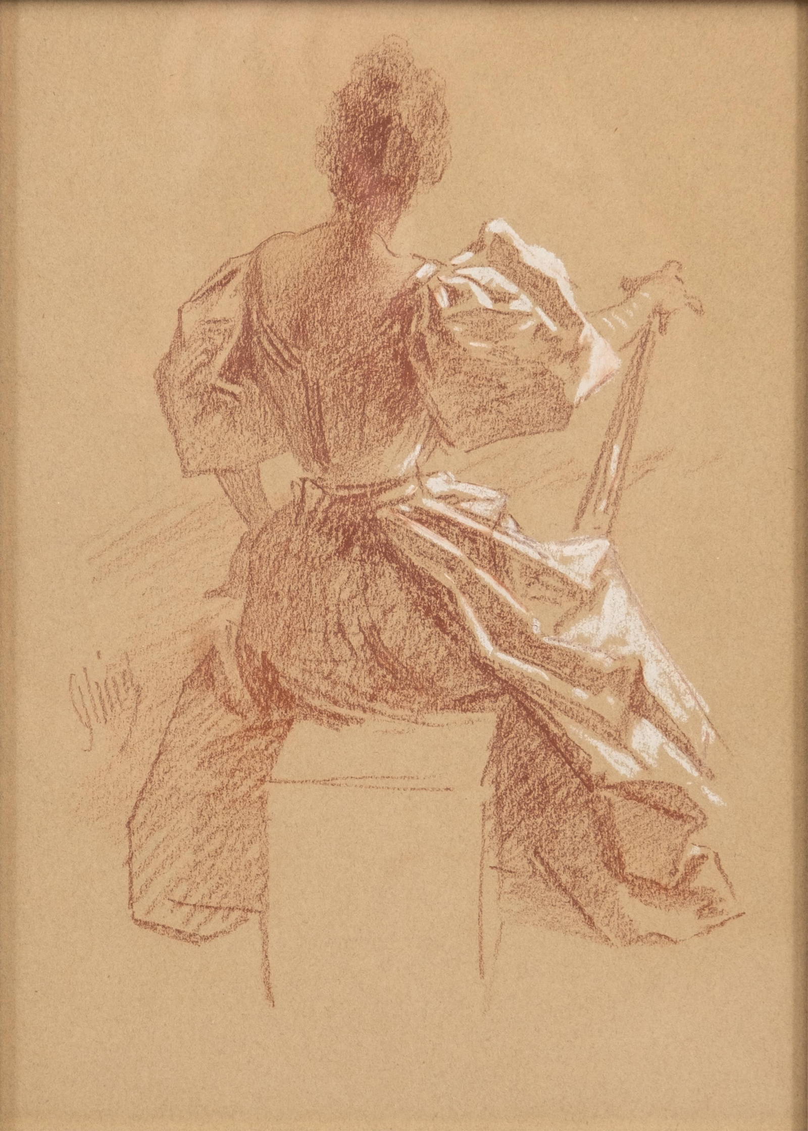 Jules Cheret Original Signed Art Nouveau Pastel On Paper Drawing ...