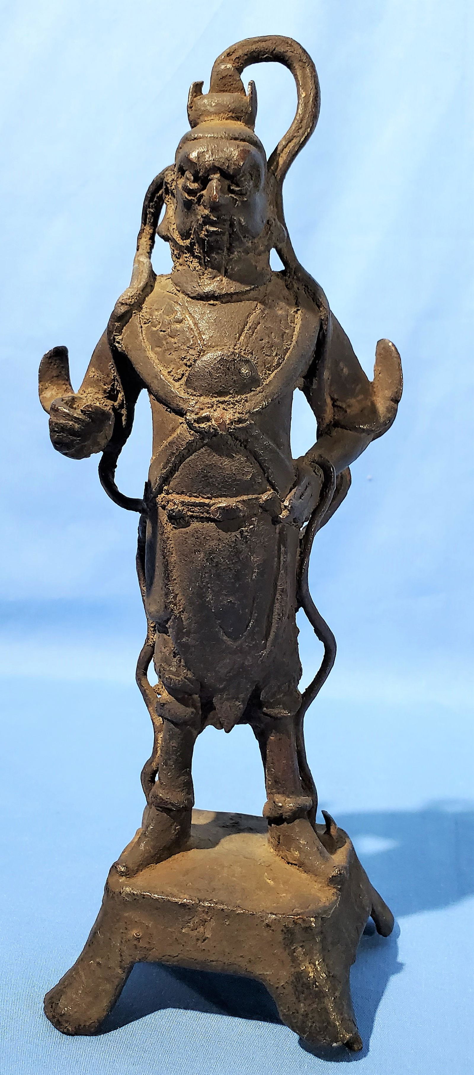 Ming Dynasty Chinese Guarding Bronze Figure