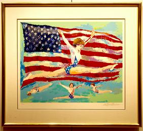 Leroy Neiman Mary Lou Retton Drawing