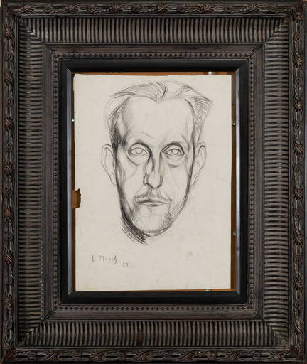 EDVARD MUNCH, Self Portrait, charcoal line drawing - Oct 02, 2021 ...