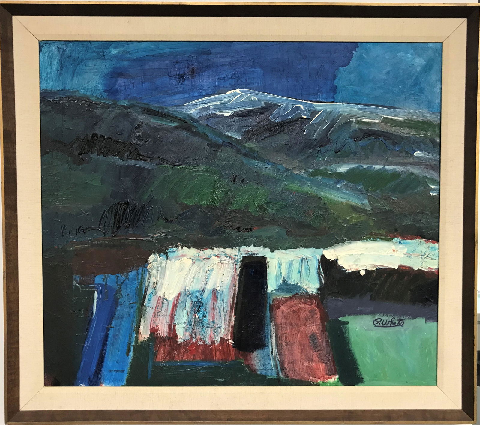 Roger Lee White (CO, OH, OK, 1925-1994) Abstract Painting of Colorado ...