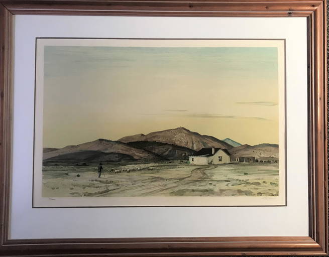 Peter Hurd (nm, Tx 1904 1984) "faraway Place", Pencil Signed Color ...