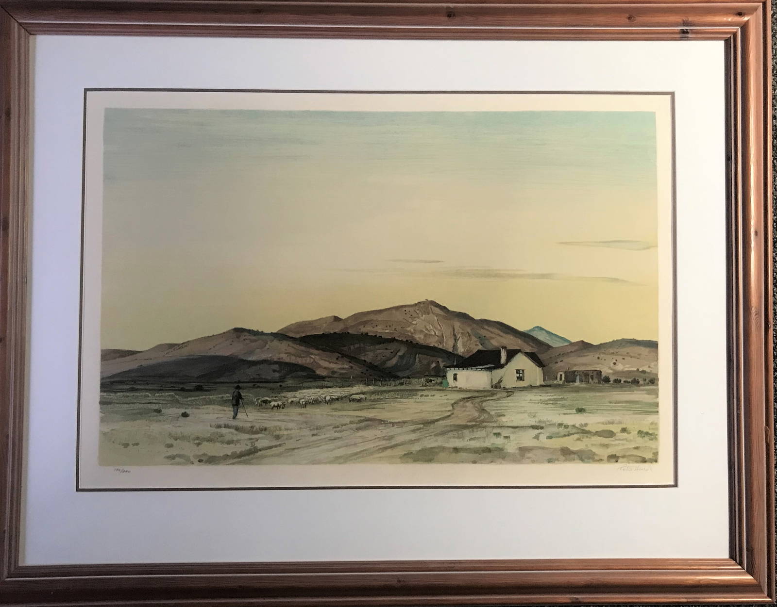 Peter Hurd (nm, Tx 1904-1984) "faraway Place", Pencil Signed Color ...