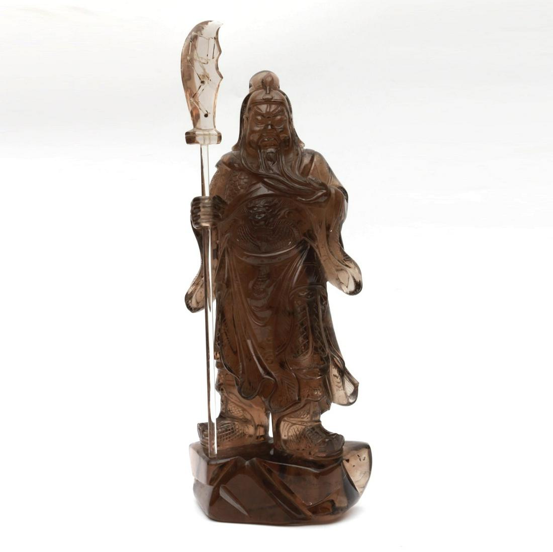 A Citrine Statue Of The Duke Guan