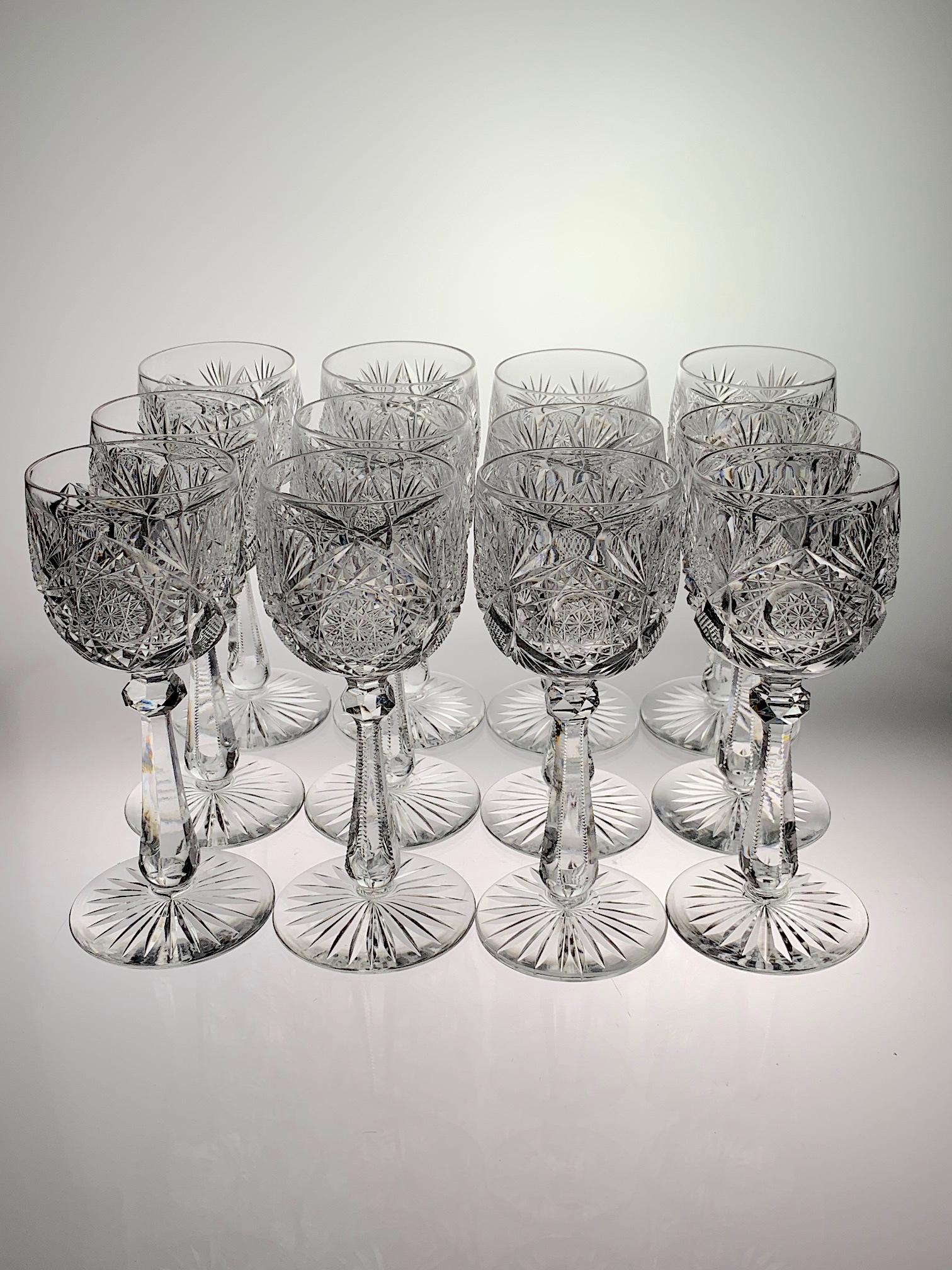Rare J. Hoare Monarch Cut Glass Set of 12 Hock Wines - Jan 22, 2021 ...