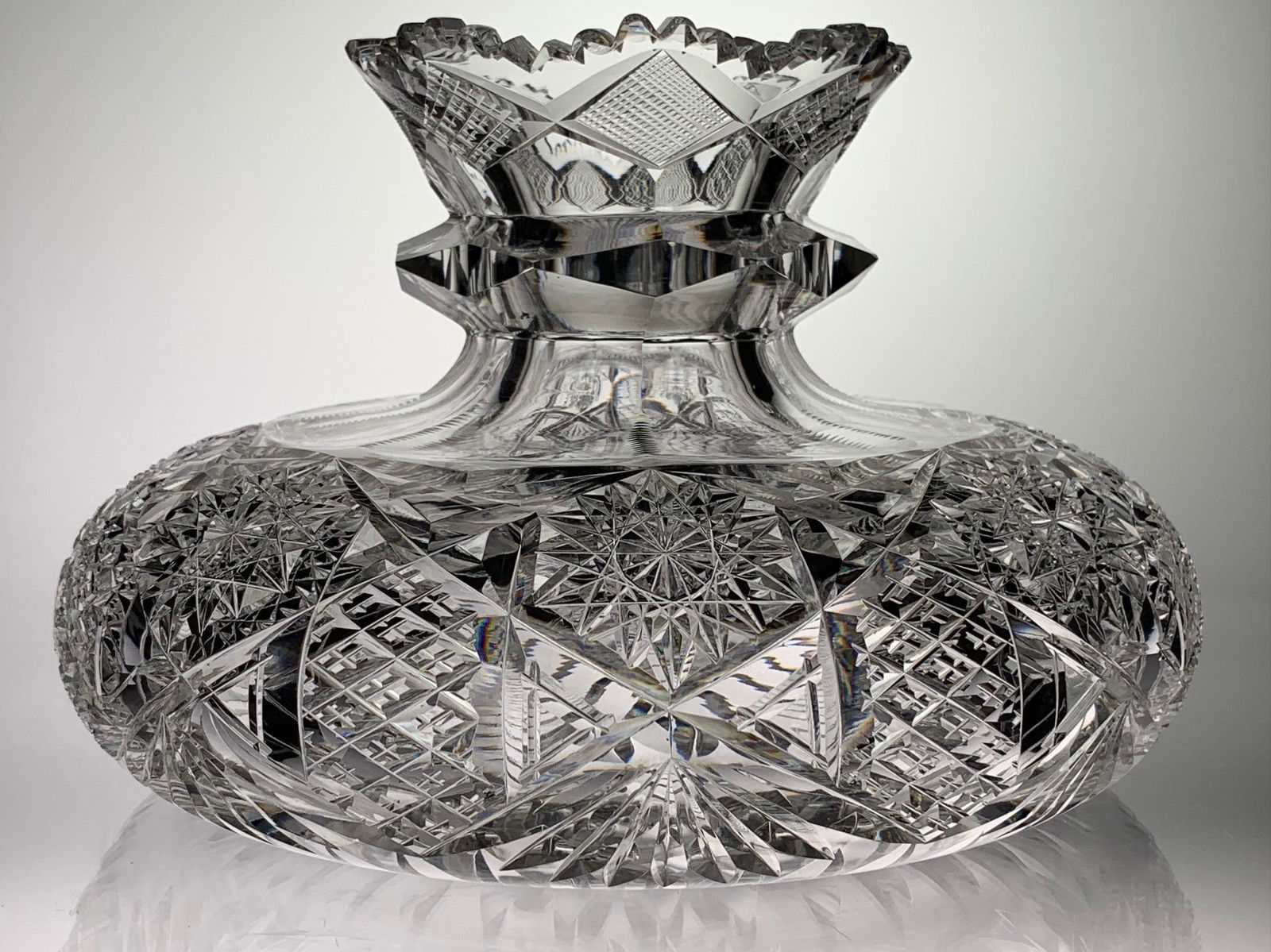 Libbey Empress Cut Glass 10" Flower Center