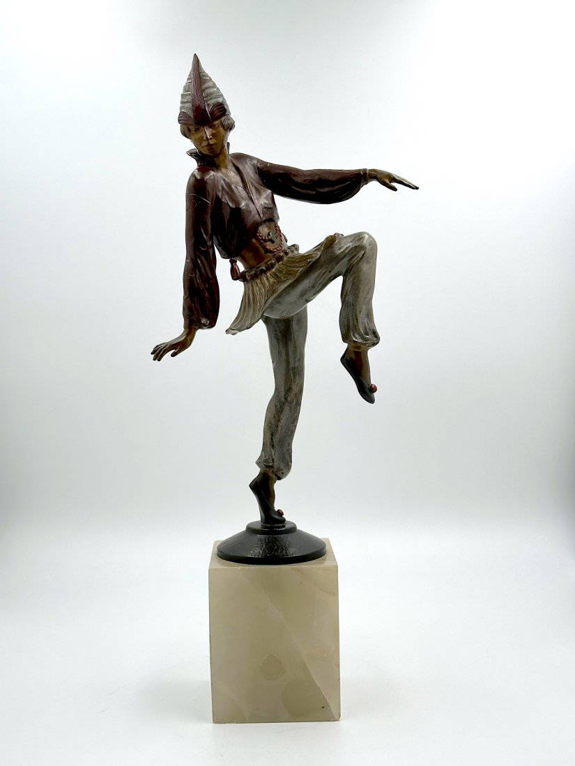 German Hans Haffenrichter Art Deco Bronze Marti Hara Auction