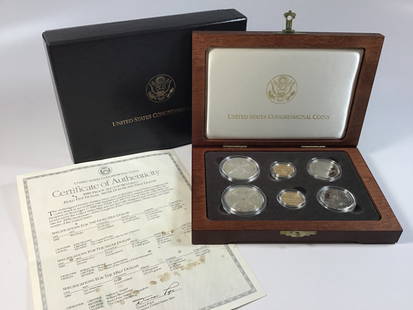 1989 Us Congressional 3 Coin Proof Set