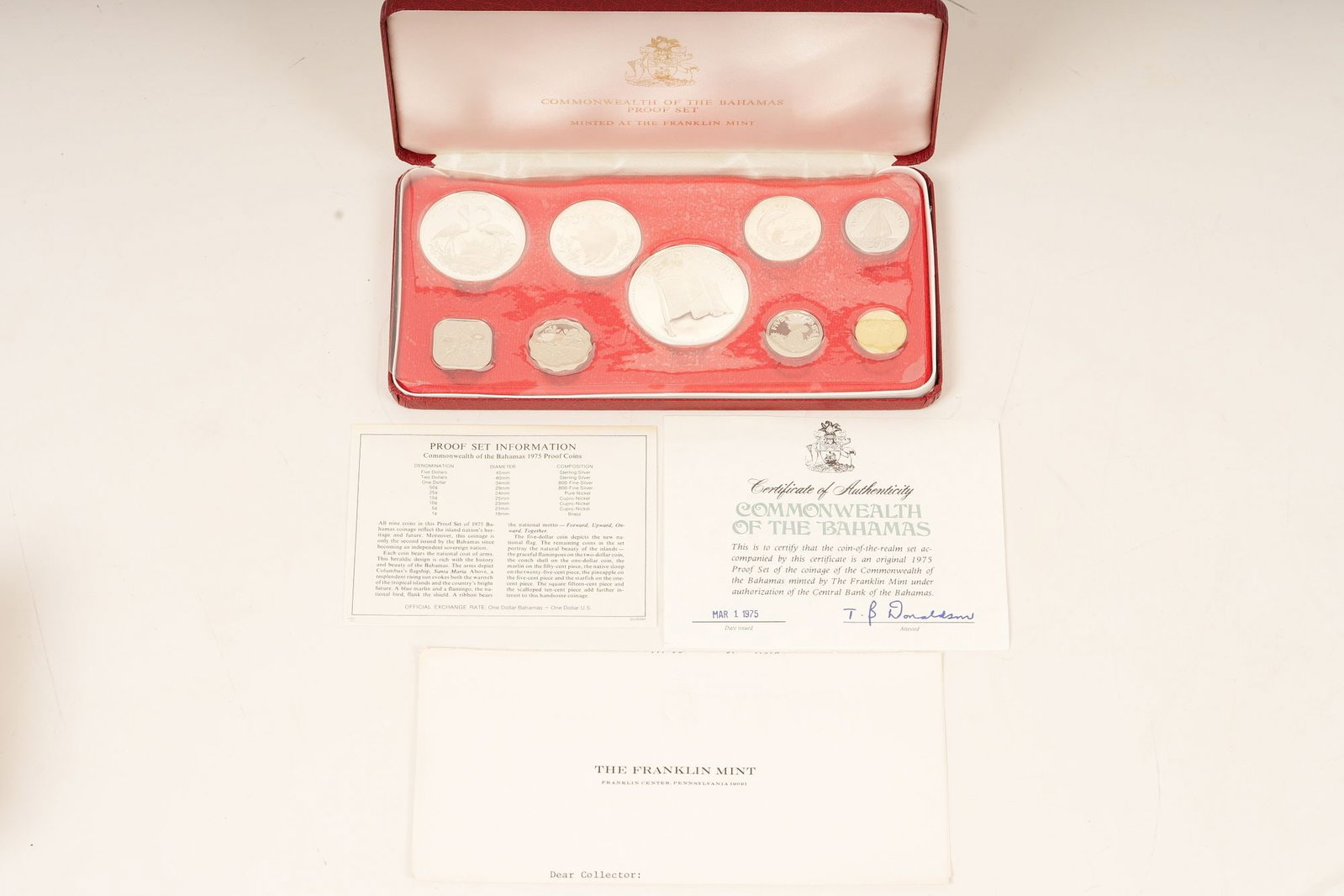 1975 Commonwealth Of The Bahamas Proof Coin Set