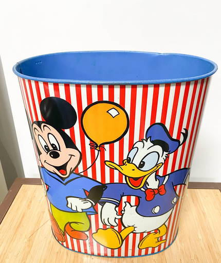 Vintage Disney Trash Can Mickey Mouse Goofy
