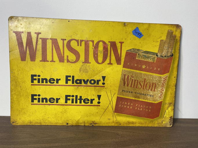 Winston Smokes Original Sign Advertisement