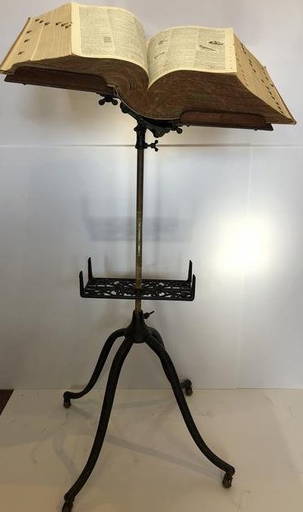 Antique Cast Iron Book Stand