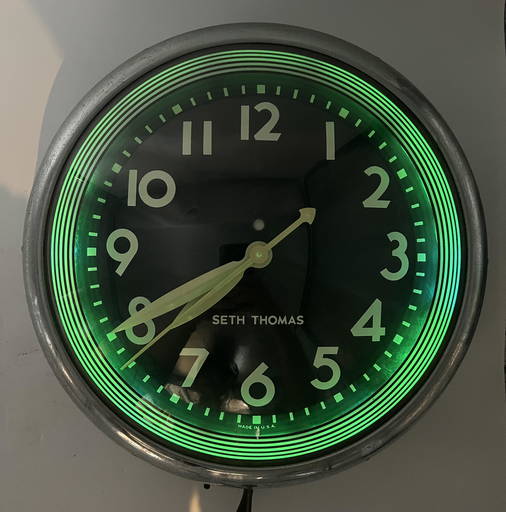 Vintage Seth Thomas Neon Clock Chronolite 12b