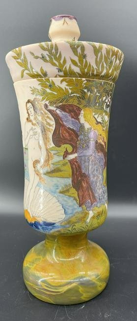 Vintage Ryszard Ramski Polish Art Cameo Glass Vase Vessel