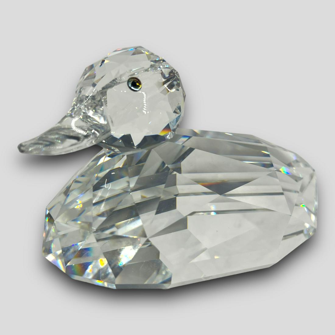 Vintage Large Swarovski Crystal Duck Figurine Auction