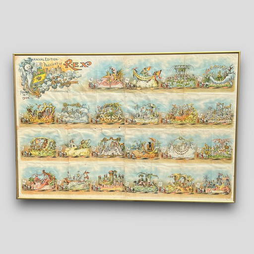 Antique 1904 Rex Parade Carnival "in The Realm Of Imagination' Mardi ...