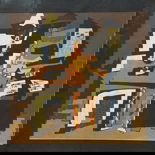 Vintage Color Print Picasso "the Three Musicians"