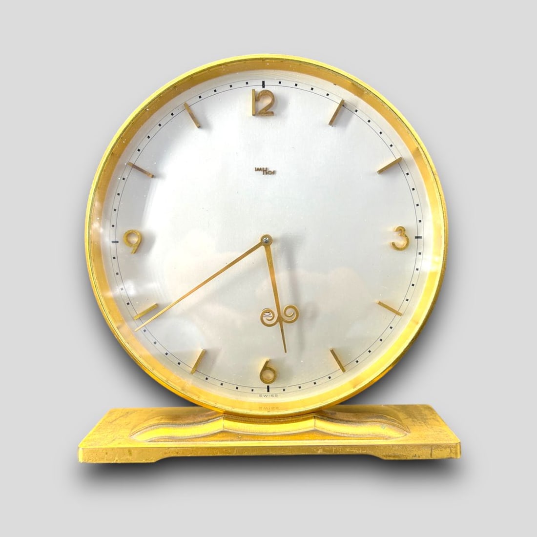 Vintage Imhof Swiss 15 Jewels Desk Clock Auction