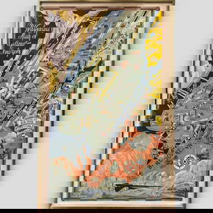 Antique Framed Map Of Fire Island, New York, 1902