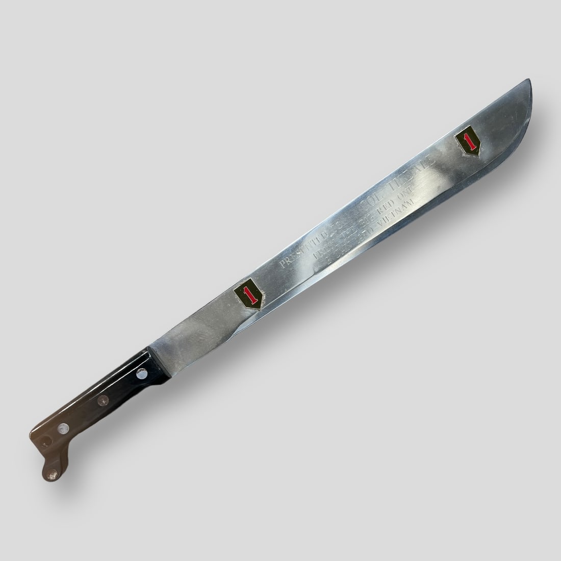 Vintage Vietnam War Era Presentation Machete Ontario Knife Co. Auction