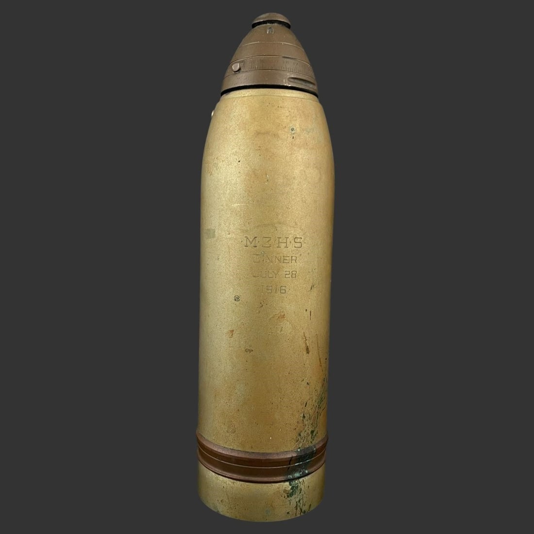 Antique Wwi Artillery Shell Brass Cocktail Shaker Auction