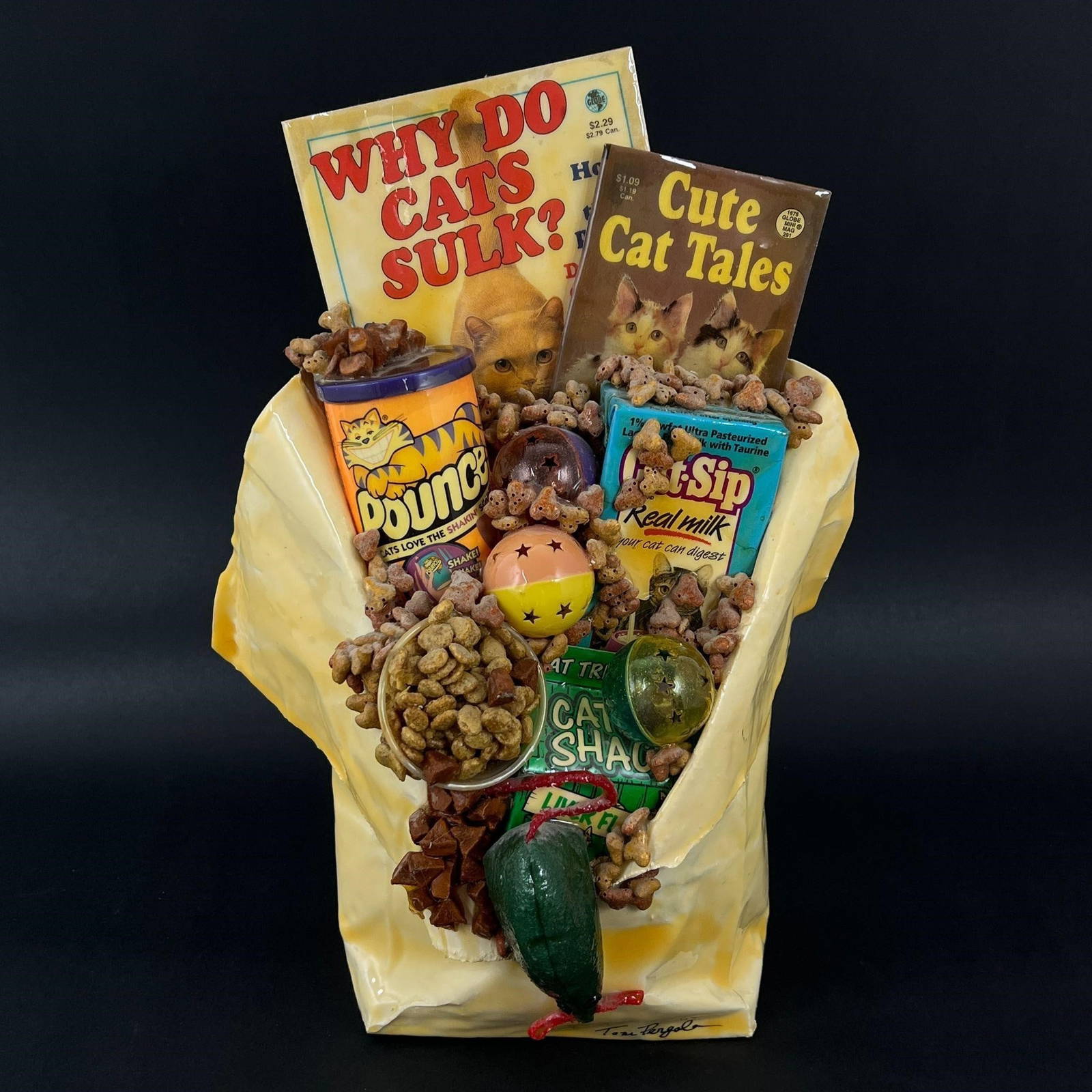 Tom Pergola (20th.c) 'the Cat's Meow' Sculpture Auction