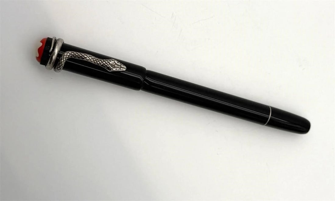 Montblanc 'rouge Et Noir' Snake Rollerball Pen Auction